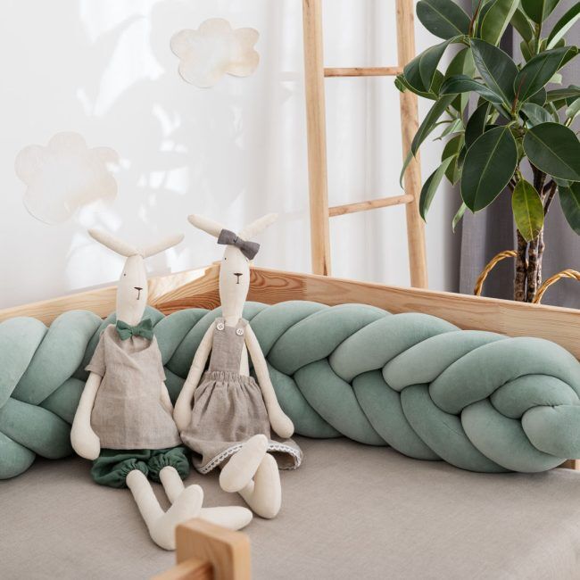 Braided bed bumper - 5 strands 180-420 cm - TreeTale House Bed